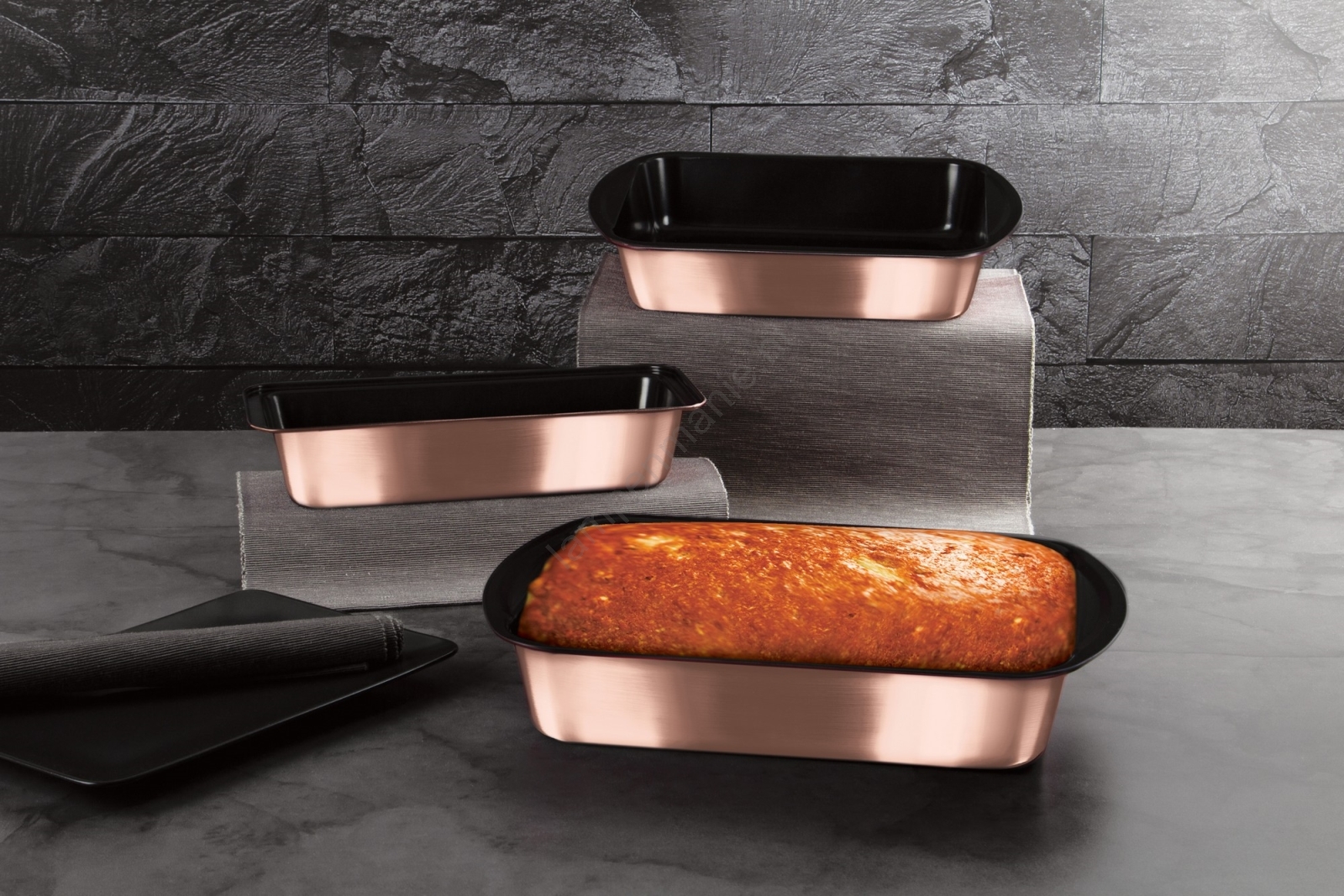 BerlingerHaus - Set bakvormen met titanium oppervlak 3 stuks roségoud ...