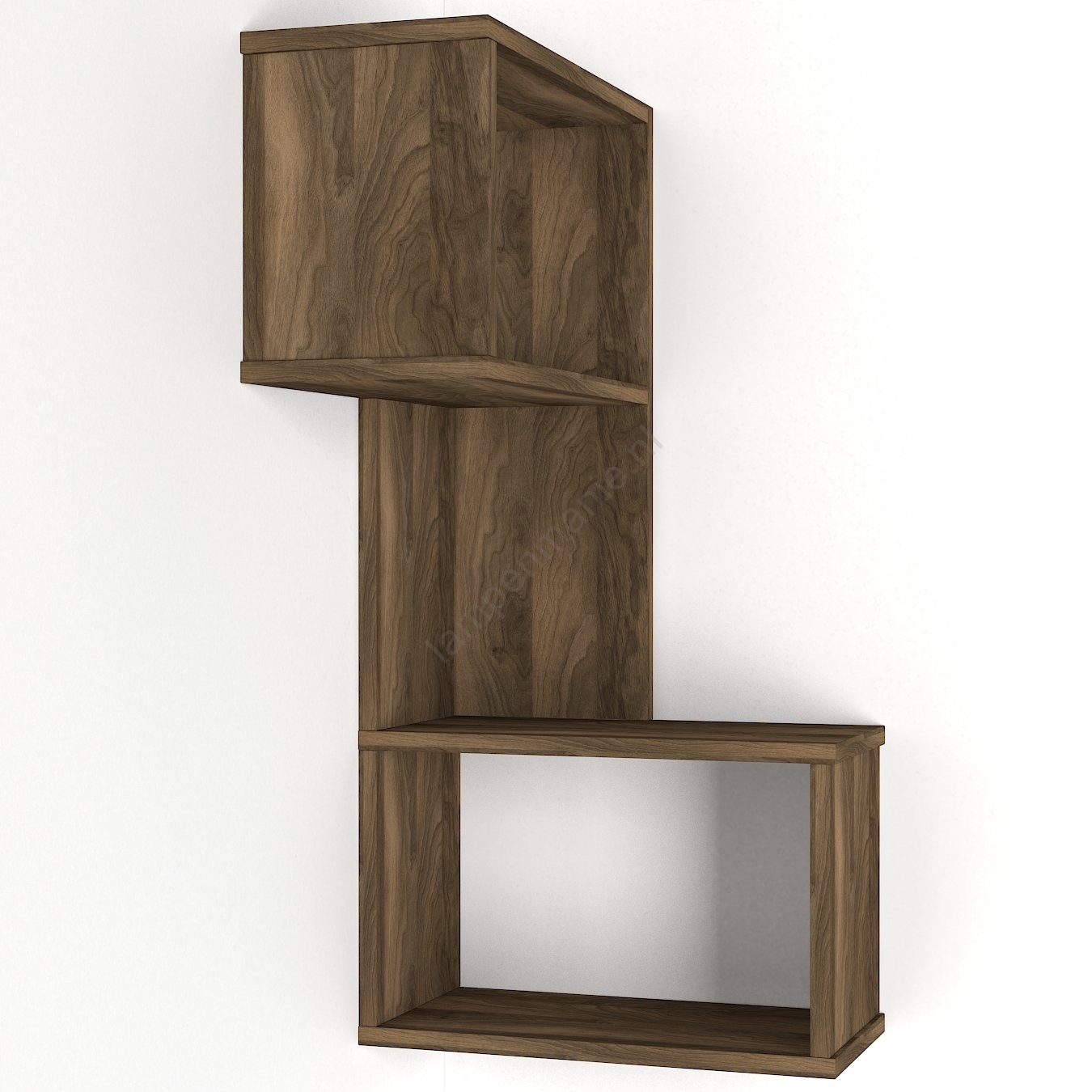 Hoek Wandplank FOLK 89x47 cm bruin | Lampenmanie