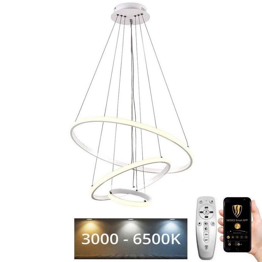 LED Dimbare hanglamp aan snoer LED/90W/230V 3000-6500K + AB | Lampenmanie