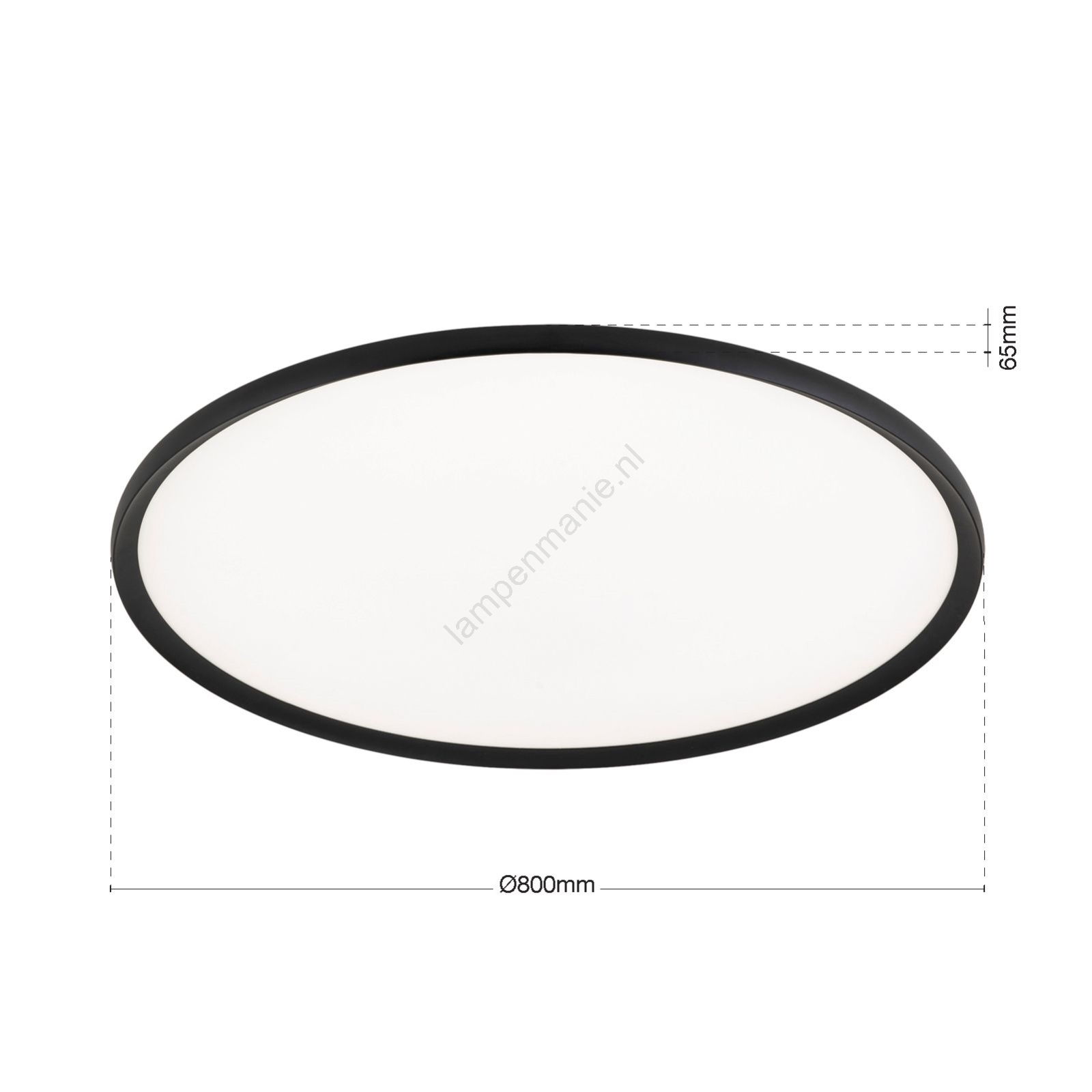 Orion - LED plafondlamp KANT LED/66W/230V 2700/3000/4000K Ø 80 cm zwart ...