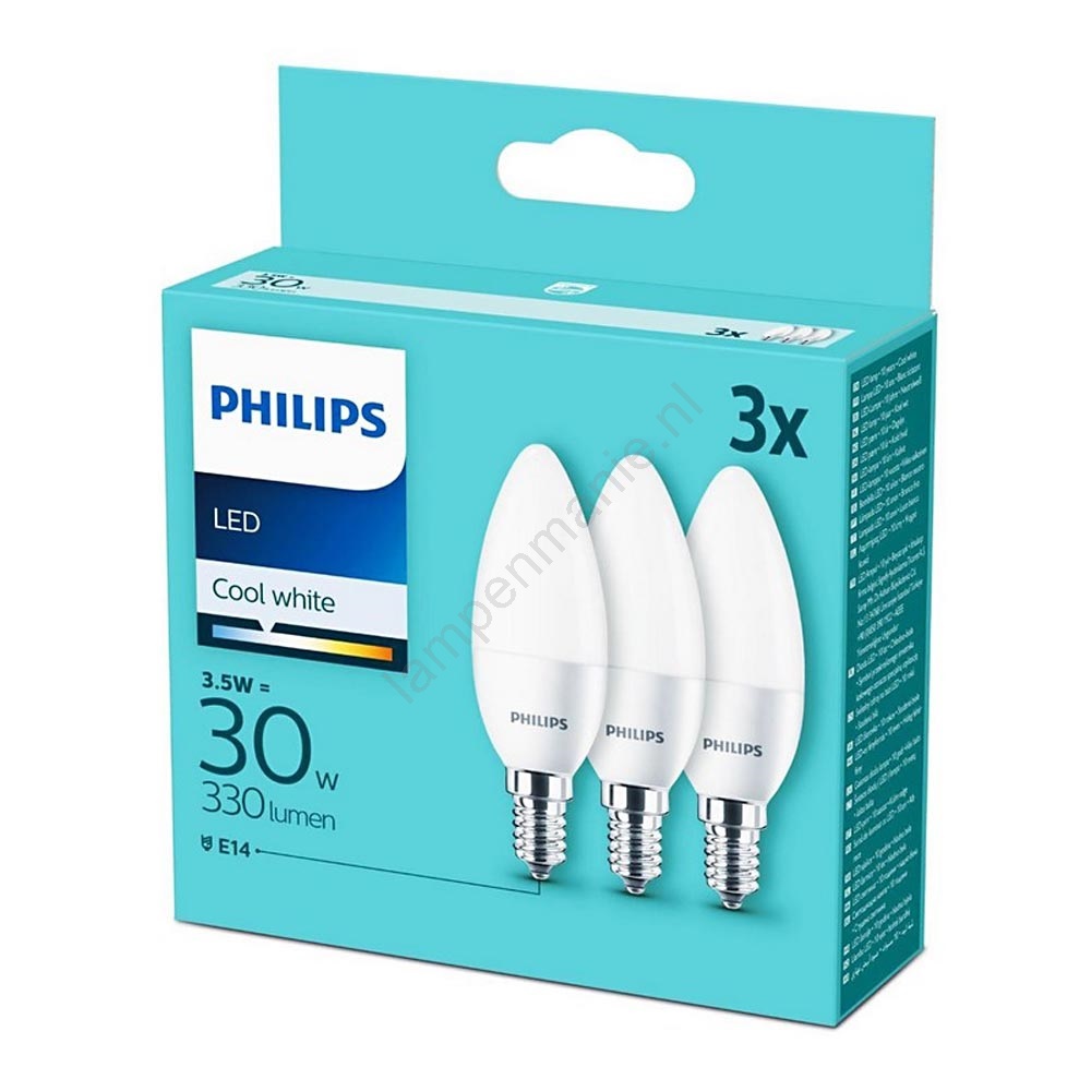 SET 3x LED Lamp Philips B35 E14/3,5W/230V 4000K | Lampenmanie
