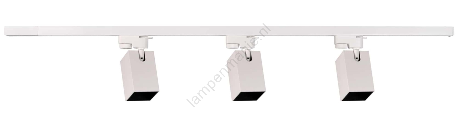 Spot voor een rail Systeem SQUARE 3xGU10/10W/230V + 1 m rails systeem ...
