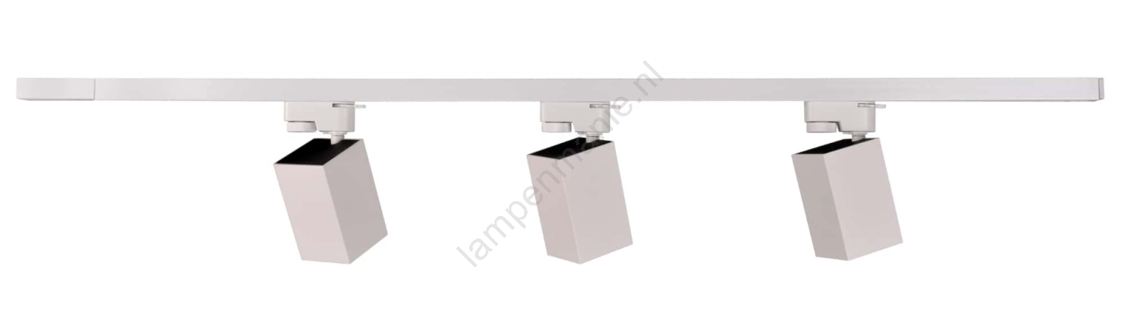 Spot voor een rail Systeem SQUARE 3xGU10/10W/230V + 1 m rails systeem ...